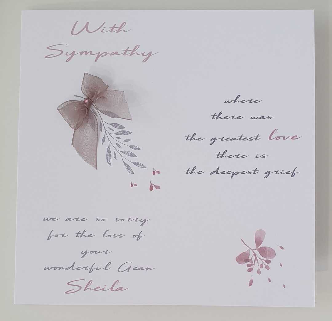 Carte de condoléance personnalisée de deuil Perte de grand-mère Maman ...