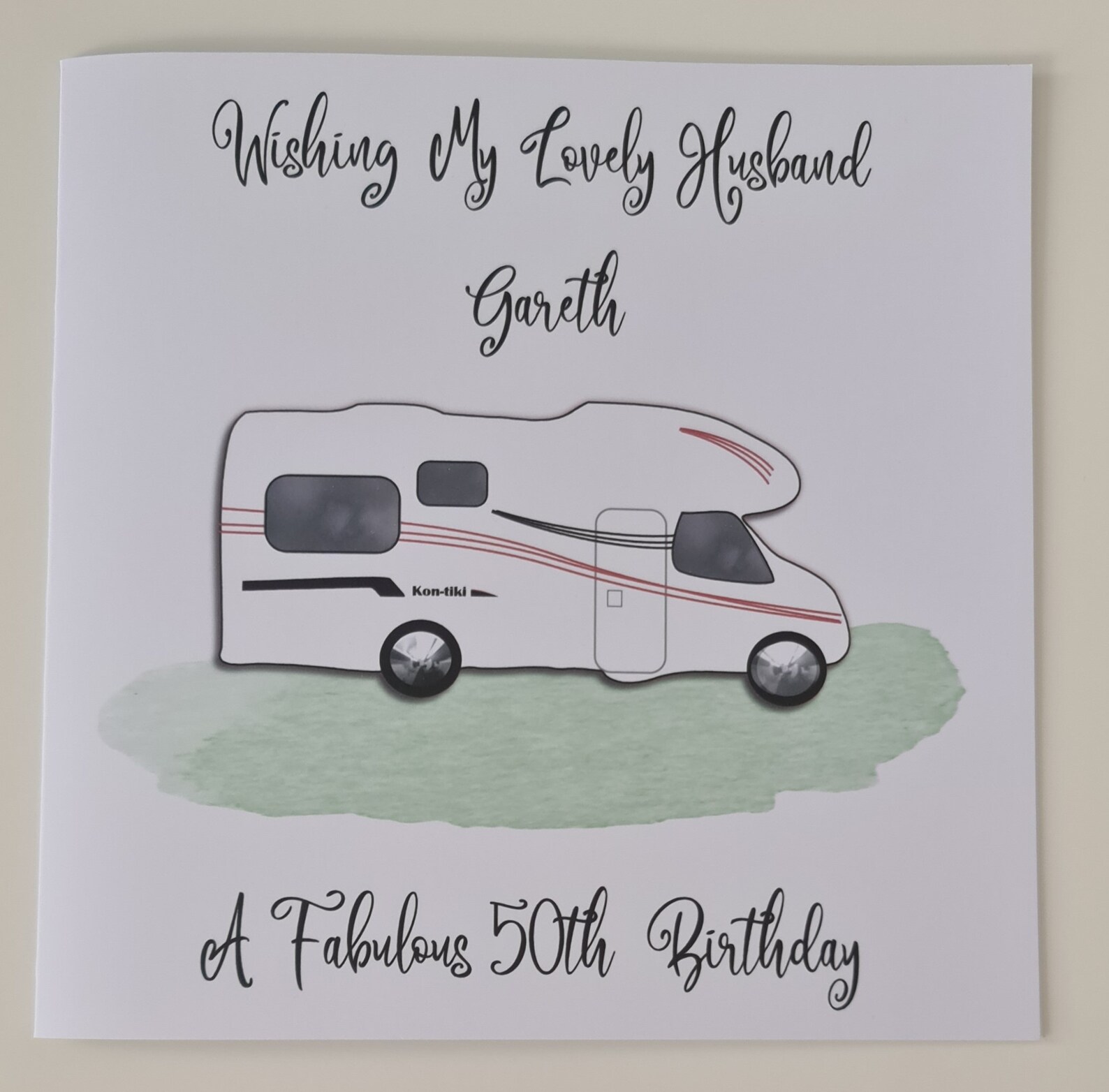 Personalised Motorhome Camper 50th Birthday Card Husband Son Etsy
