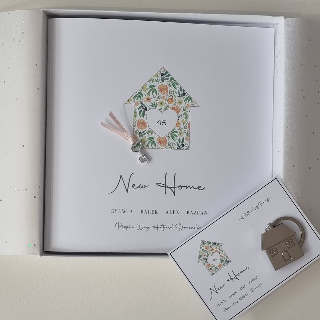 Personalised New Home Card | New House Keyring | Moving House | First ...