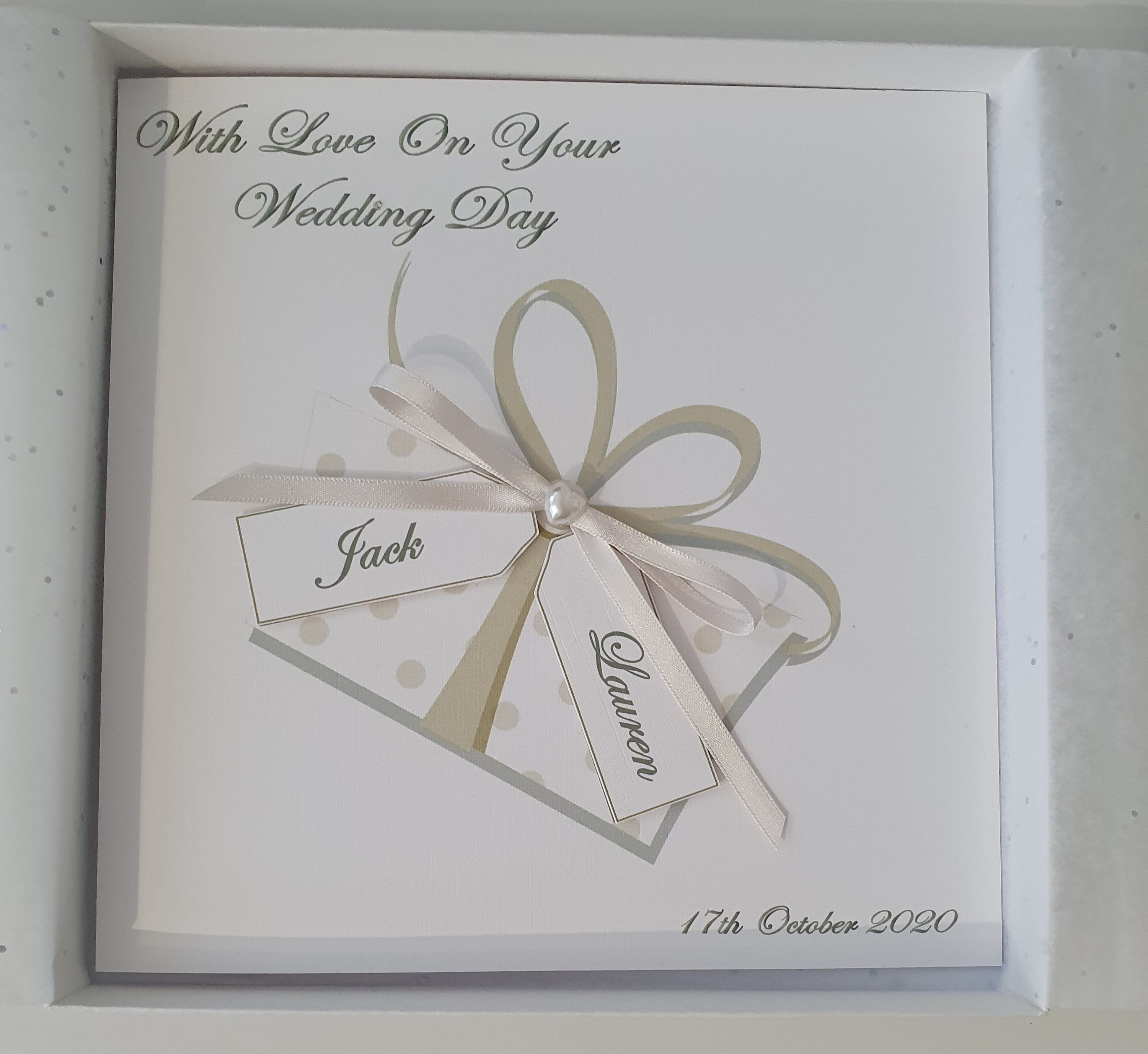 Stunning Personalised Wedding Day Card Available With Matching - Etsy UK