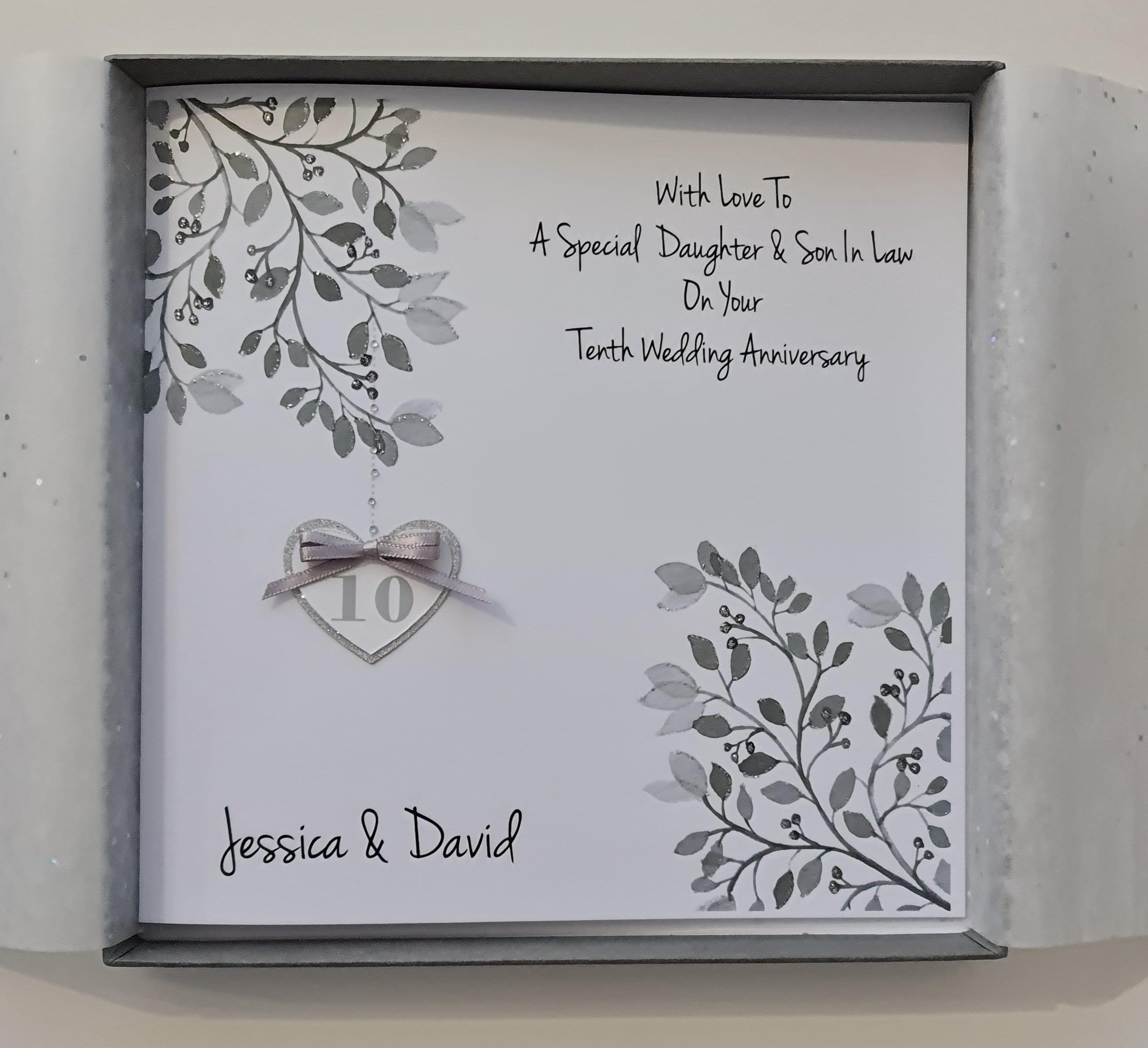 Tin Anniversary Daughter Son In Law 10th Wedding Anniversary Card Tin Anniversary Daughter Son In Law 10th Wedding Anniversary Card
