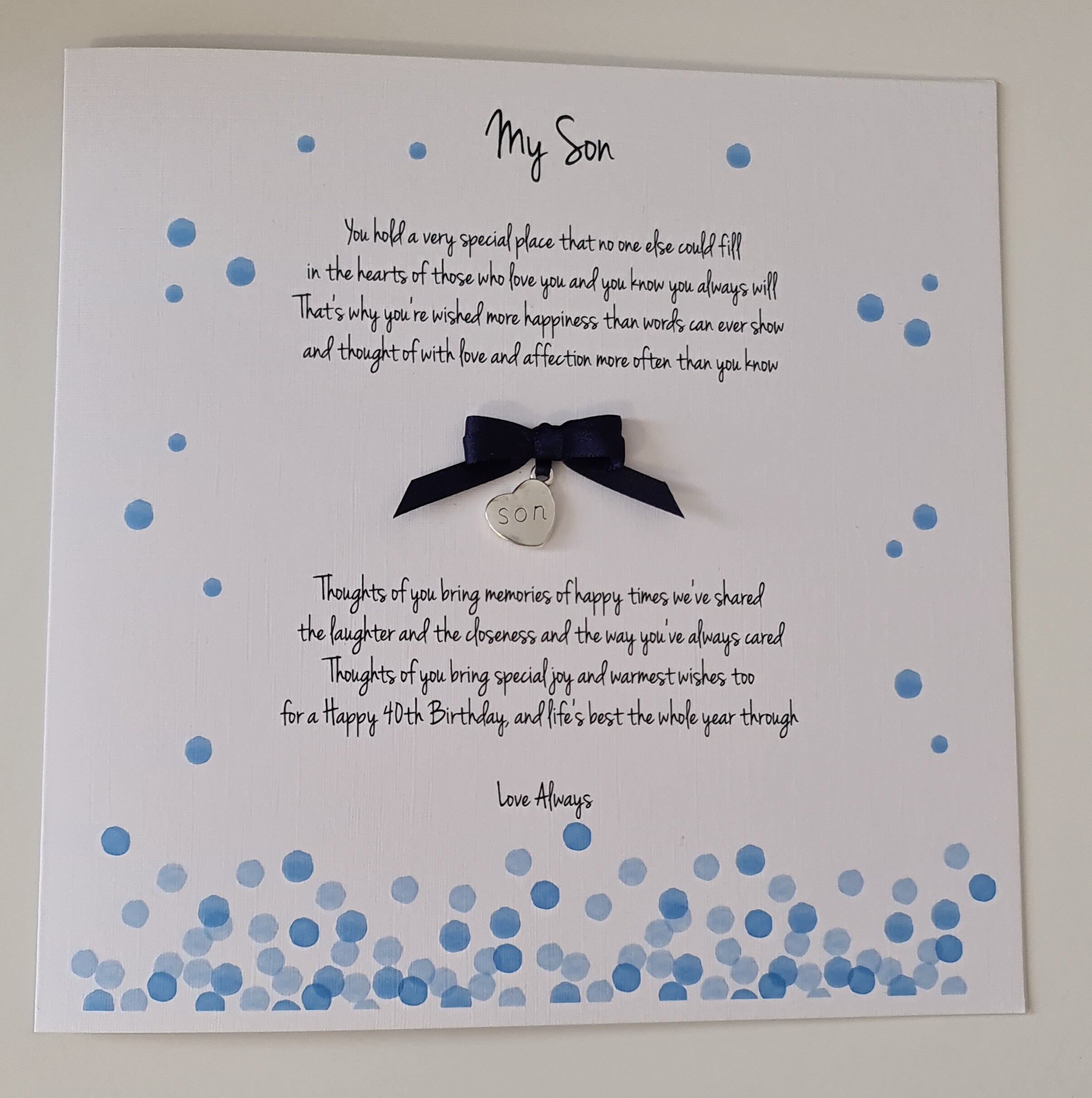 Personalised 40th Birthday Card Son Husband Dad Grandad | Etsy UK