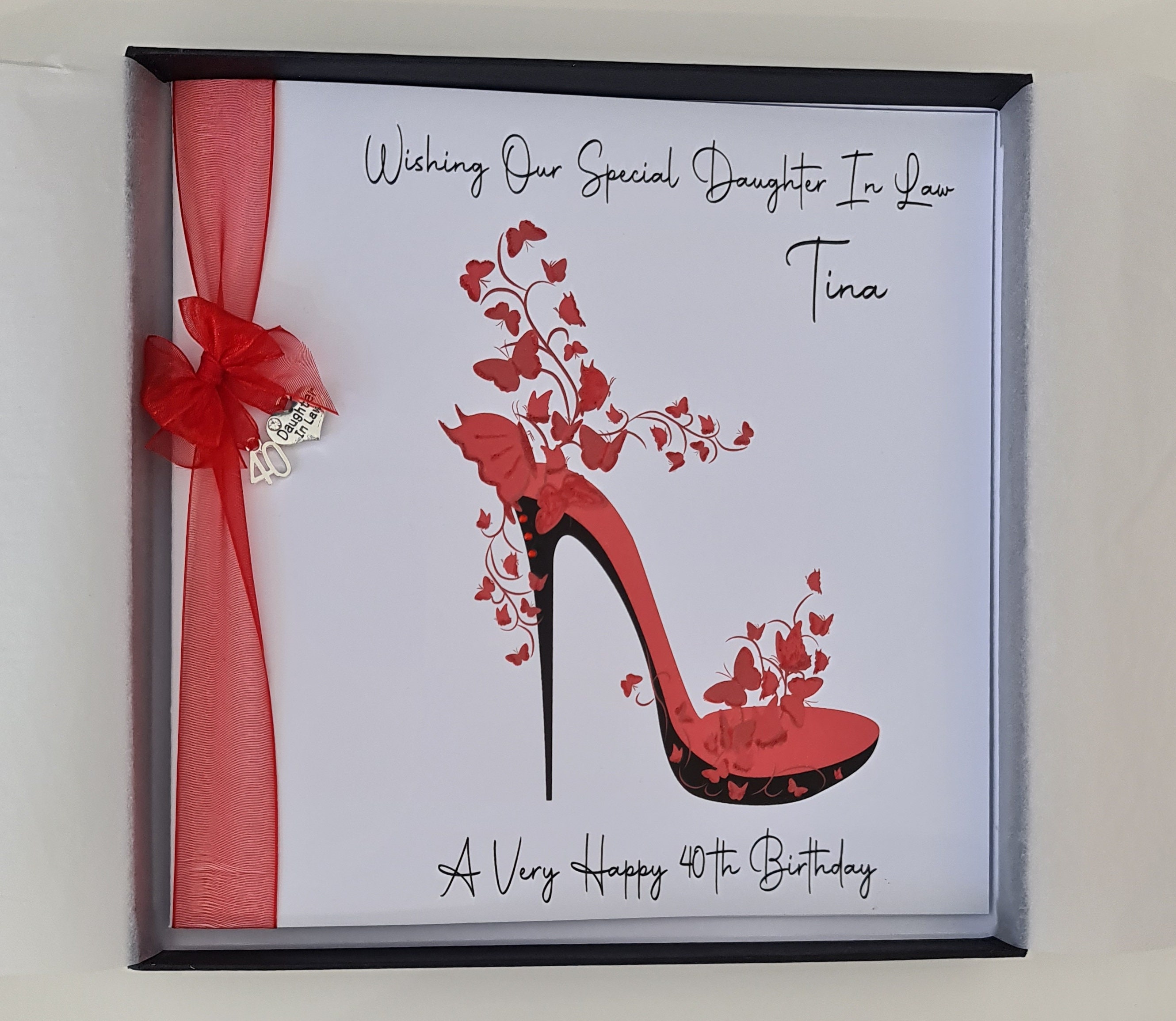 Personalised 40th Birthday Card Daughter In Law Niece Etsy Personalised 40th Birthday Card Daughter In Law Niece Etsy
