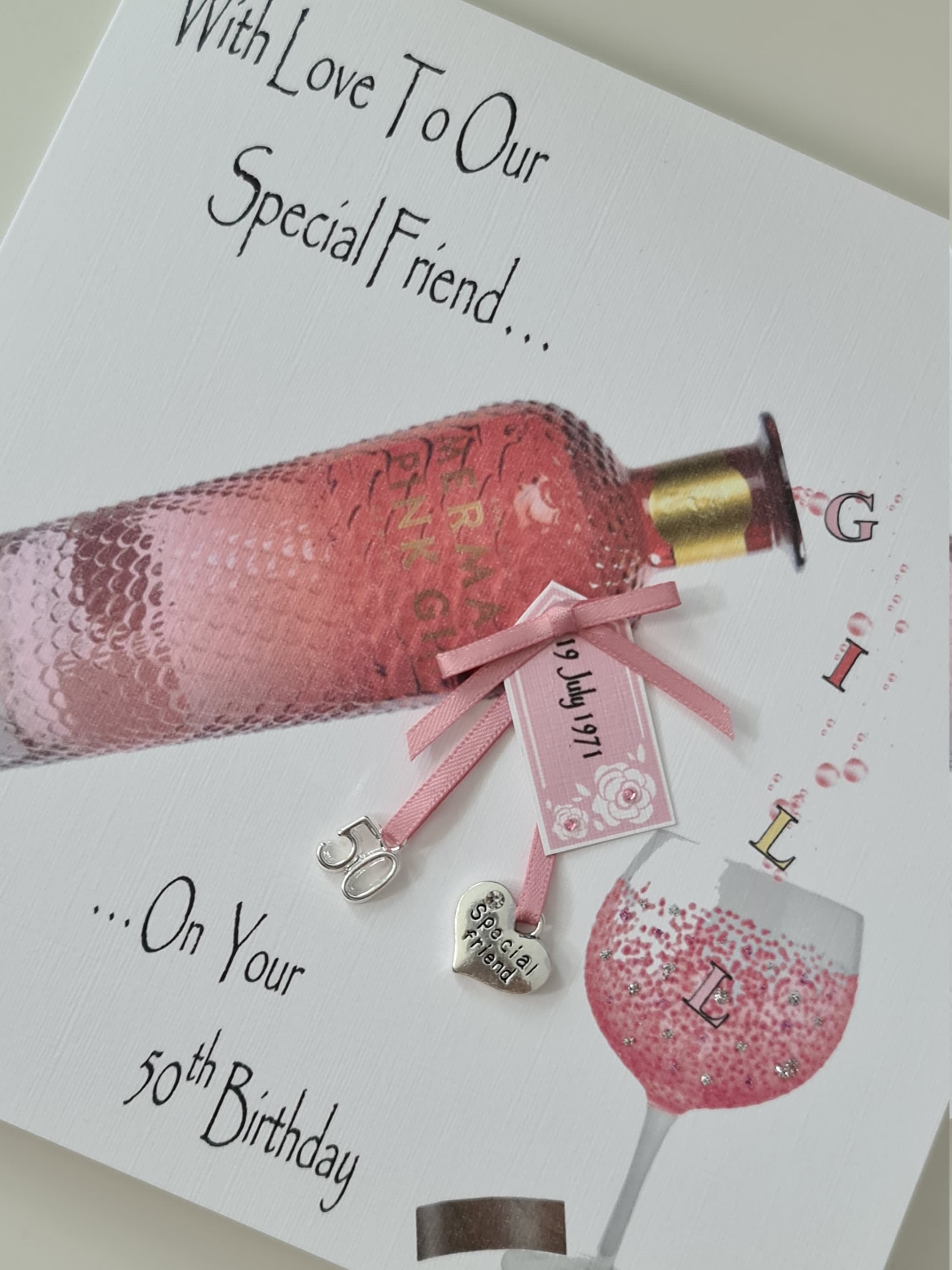 Personalised 50th Birthday Card Special Friend Pink Mermaid | Etsy