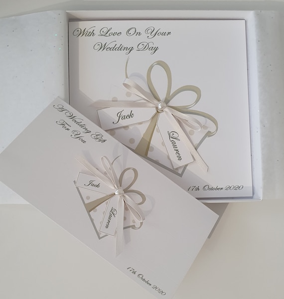 Stunning Personalised Wedding Day Card Available With Matching - Etsy UK