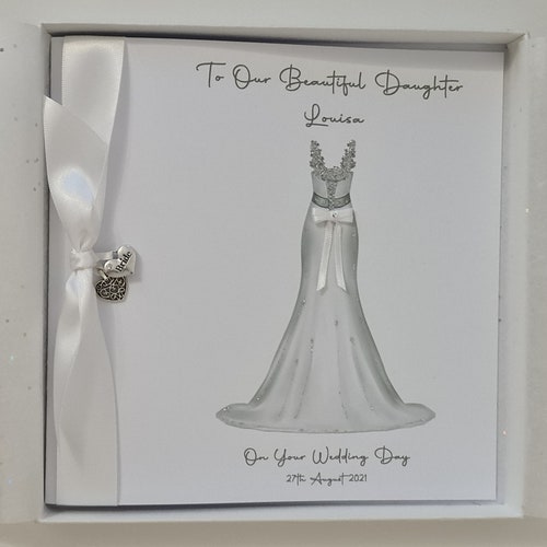 Personalised Daughter Wedding Day Card Choose Your Bride on - Etsy UK