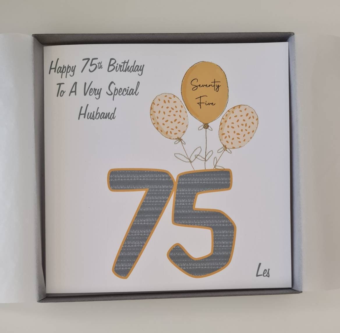 Personalised 75th Birthday Card Husband Dad Grandad Uncle Friend ...