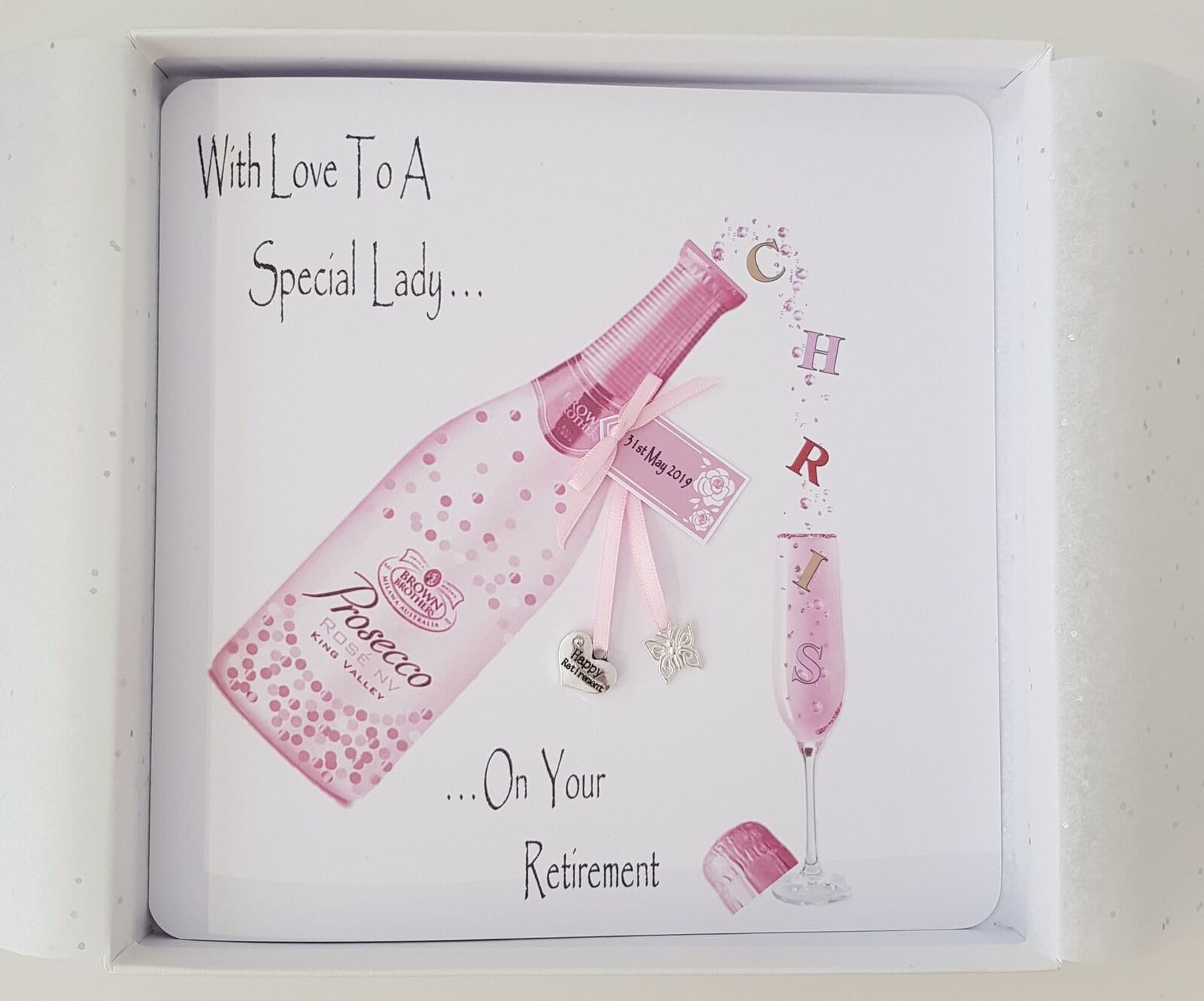 Personalised Retirement Card Special Lady Prosecco Colleague | Etsy