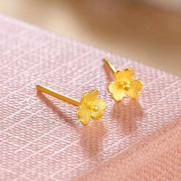 24k Gold Earrings - Etsy