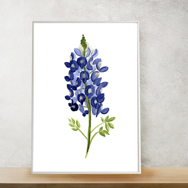 Bluebonnet Watercolor - Etsy