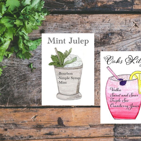 Oaks Lilly Derby Cocktail Sign - Etsy