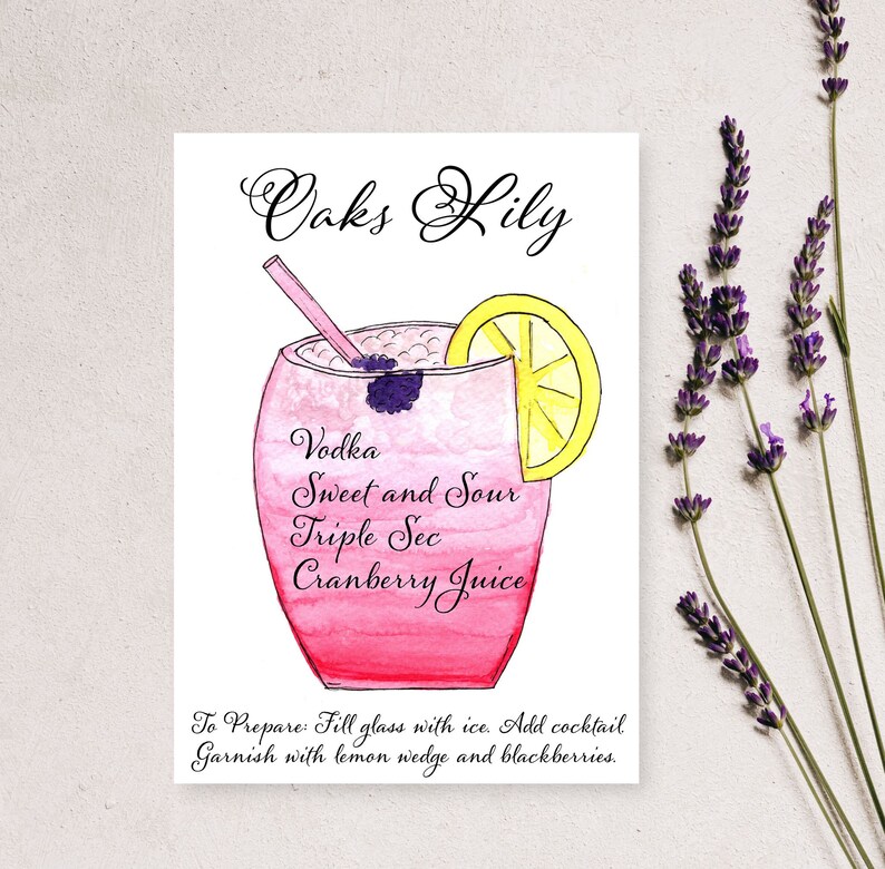 Mint Julep Cocktail Sign and Oaks Lily Sign Combo Kentucky - Etsy