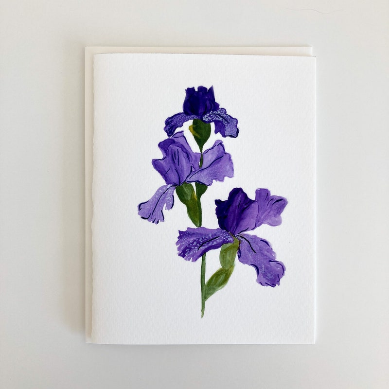 Iris Card - Etsy