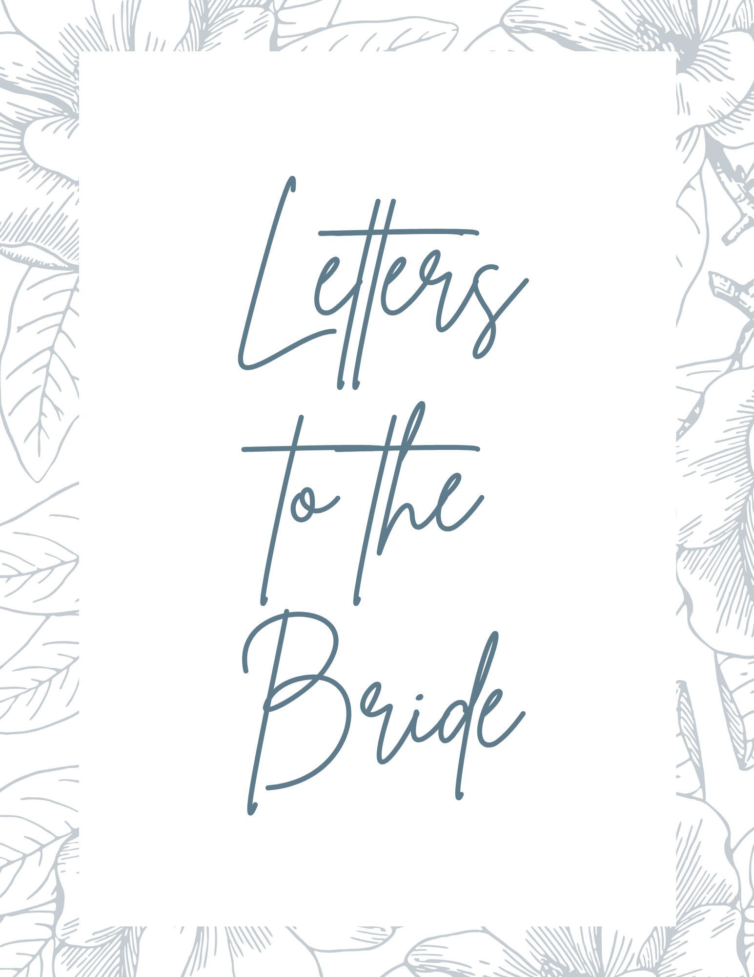 Letters to the Bride Cover - Instant Digital Download 5 COLORS! - Etsy