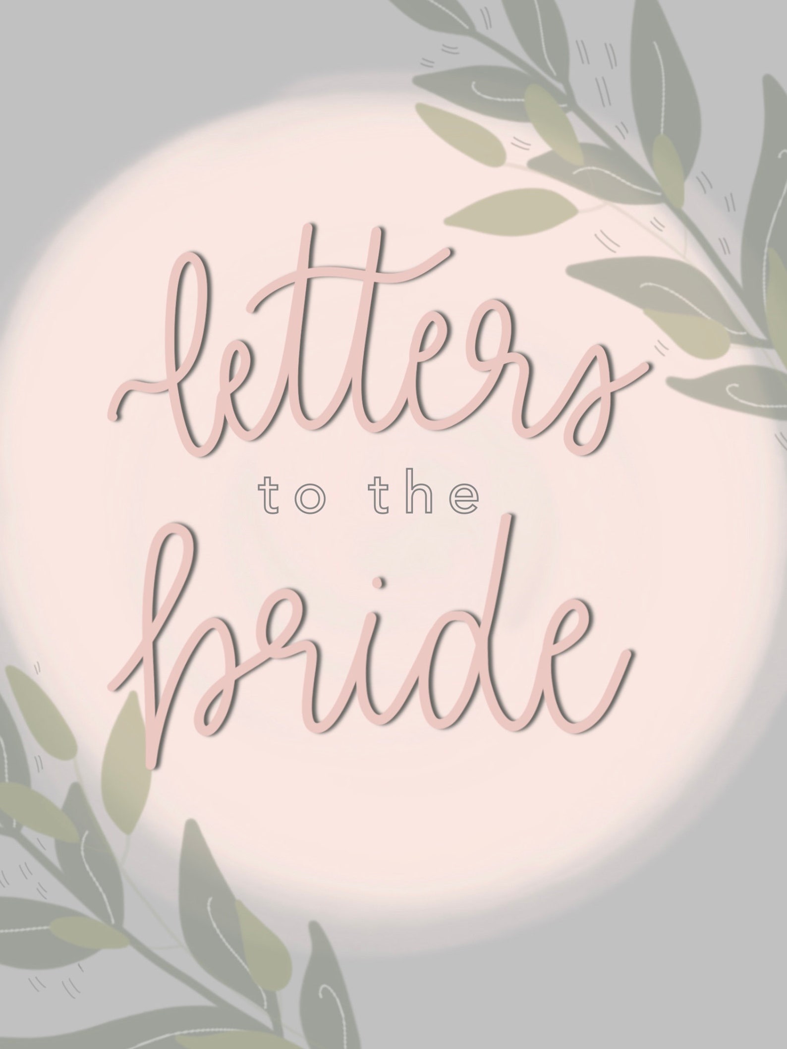 Letters to the Bride Cover Digitaler Download - Etsy.de