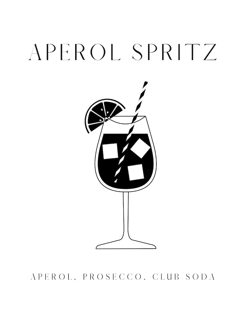 Aperol Spritz - Instant Digital Download - Etsy