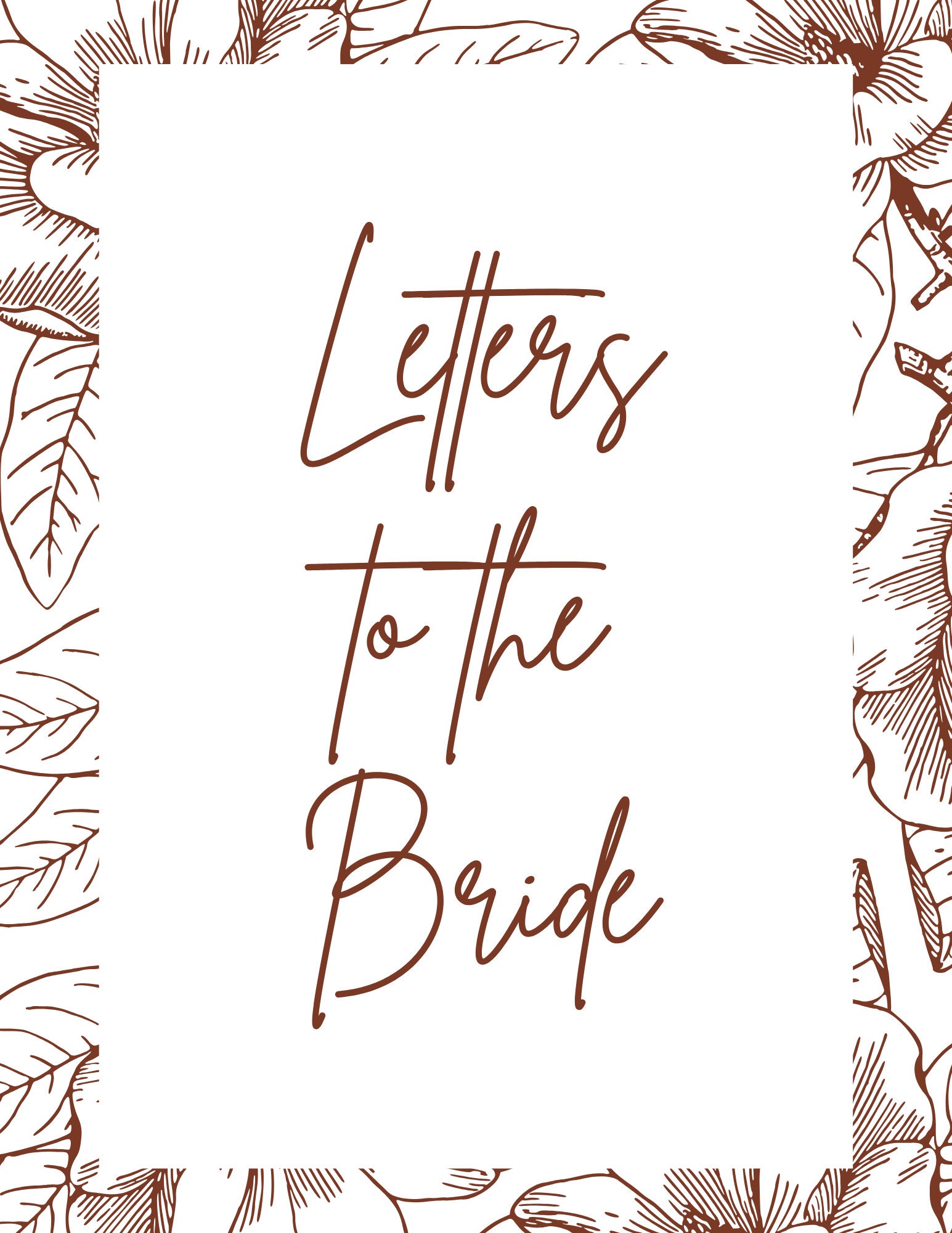 Letters to the Bride Cover - Instant Digital Download 5 COLORS! - Etsy