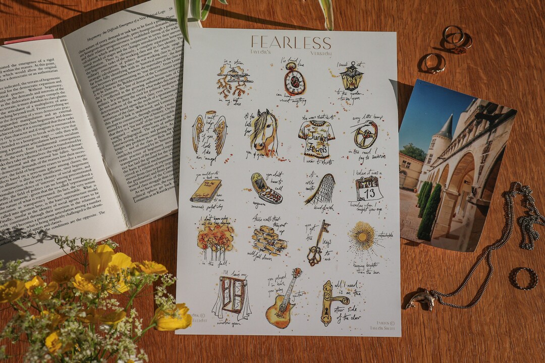 Taylor Swift Fearless Tracklist Print / Merchandise / Fanart - Etsy