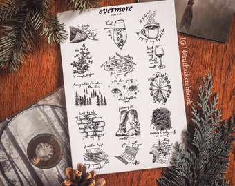 Taylor Swift Folklore Tracklist Print / Merchandise / Fanart | Etsy UK