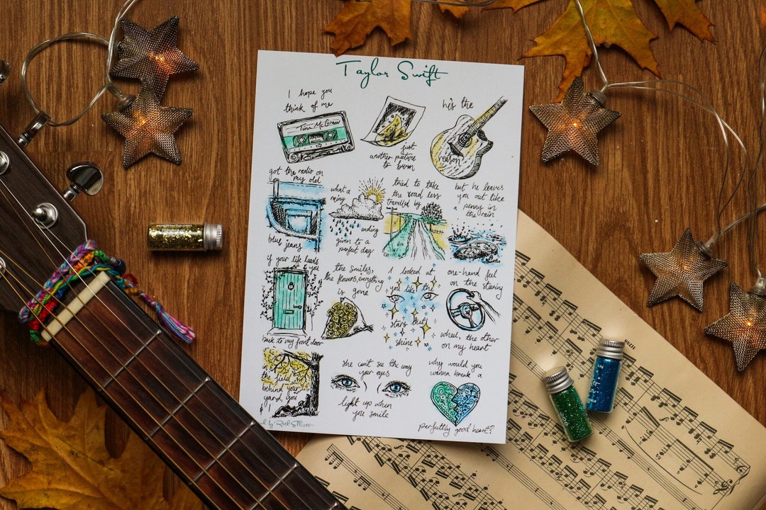 Taylor Swift Debut Tracklist Print / Merchandise / Fanart - Etsy UK