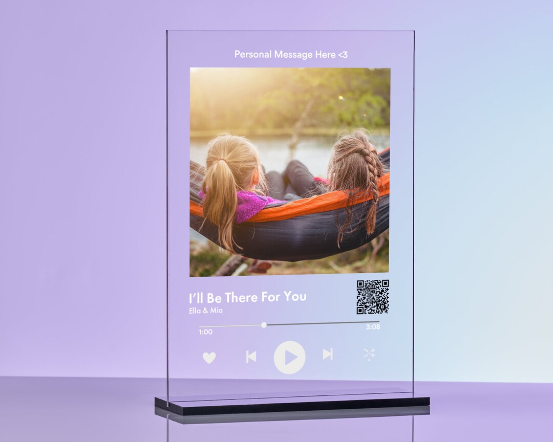 Father's Day Gift, Personalised Custom Spotify Song Plaque With Stand ...
