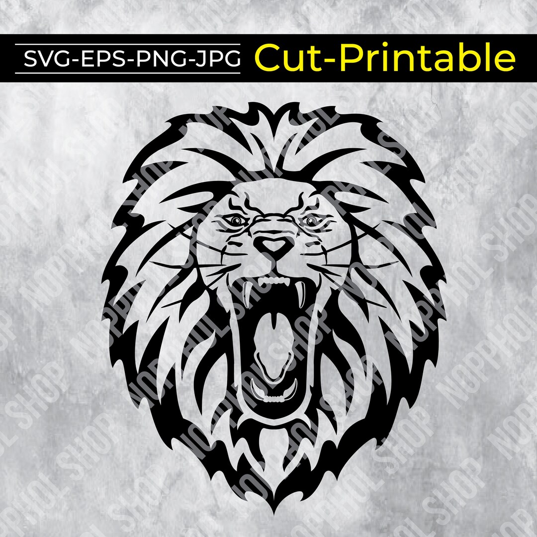 León SVG Diseños de cabeza de león Svg Silueta de león svg - Etsy México