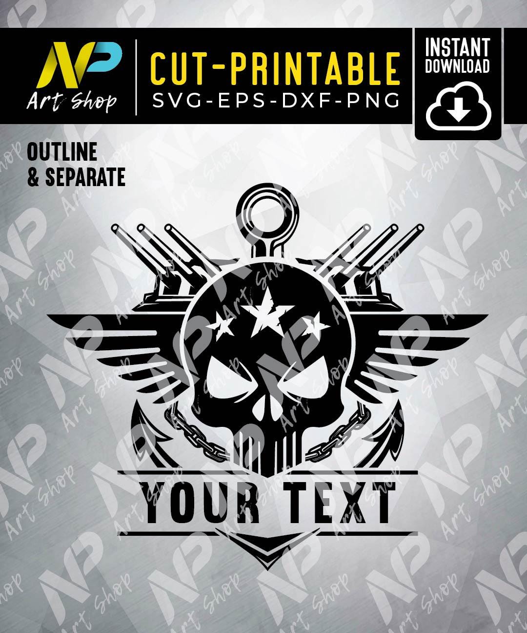 US Navy Skull SVG, Anchor Ship Design (digital Download) - Etsy