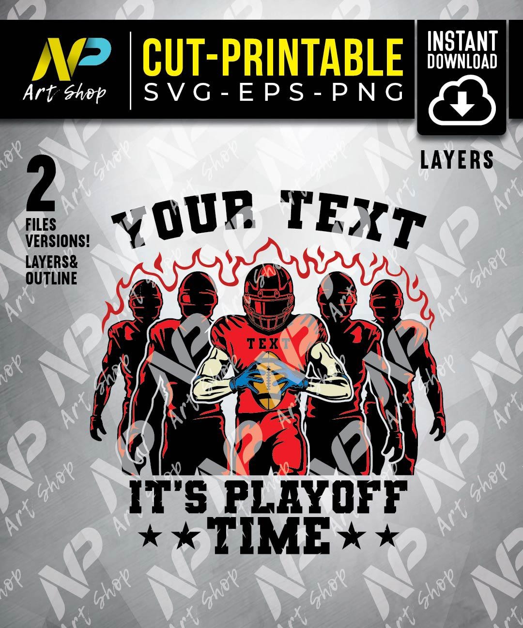 Its Playoff Time SVG, Football Svg, American Football Player Svg ...