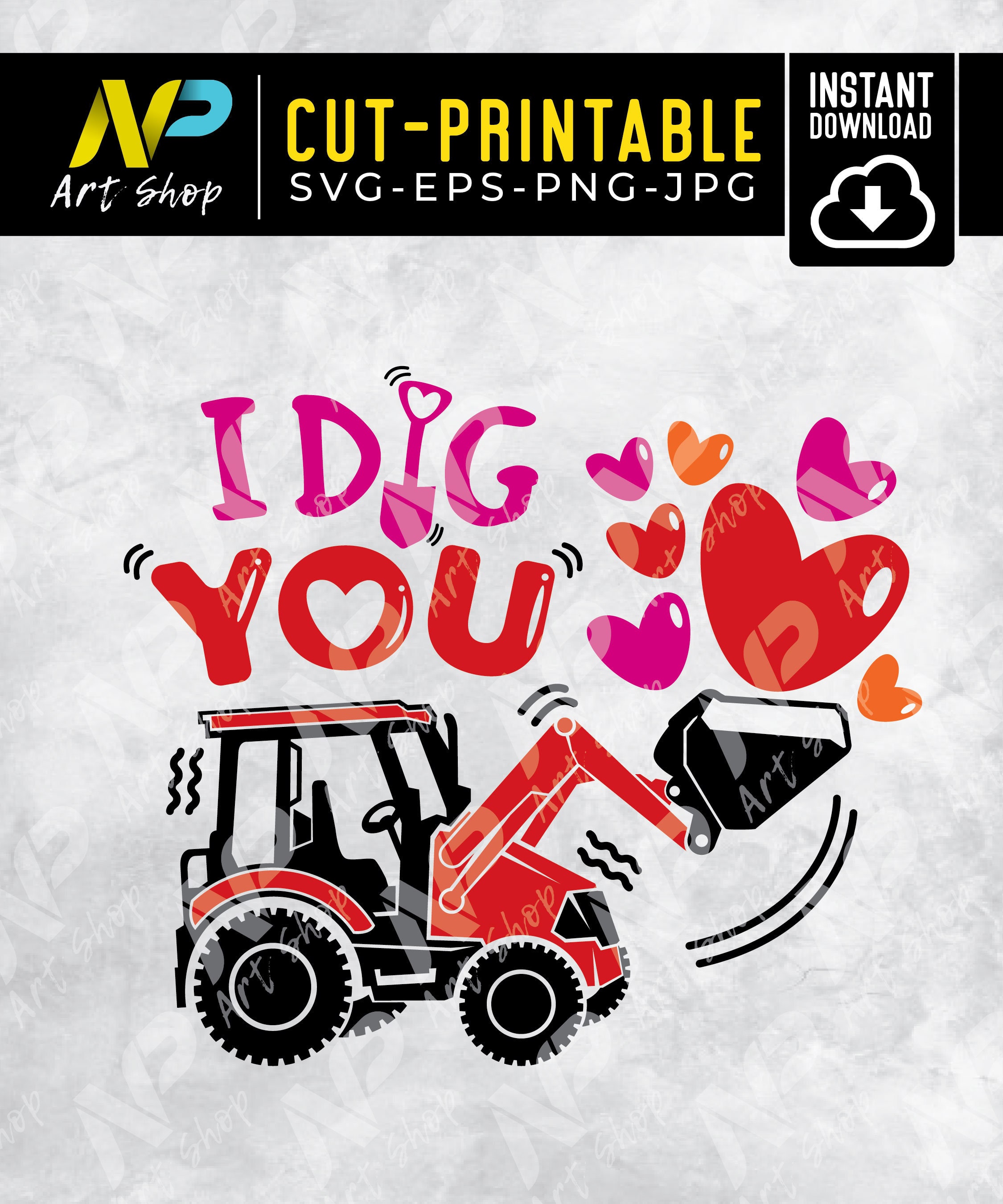 Boy Valentine Svgi Dig You Svg I Love You Svg File for - Etsy