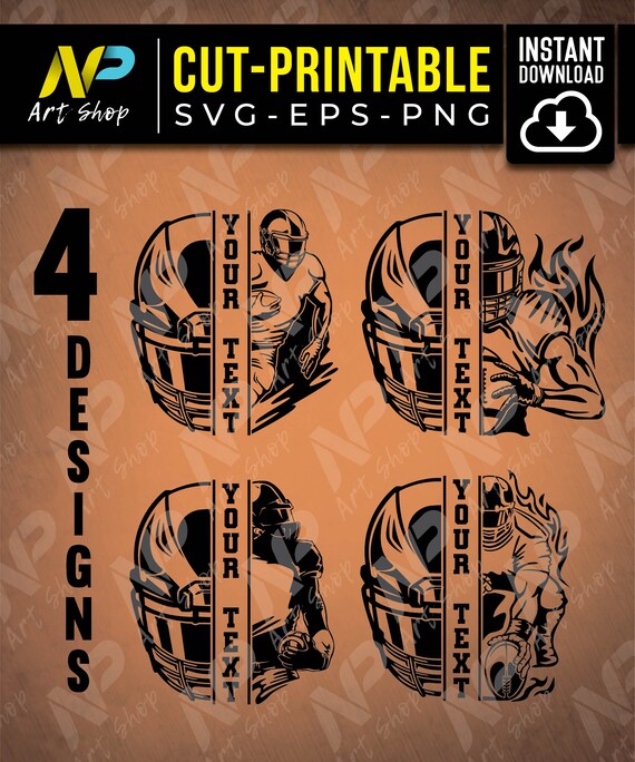 Football Bundle Svg DIY Your Text Design American Football - Etsy