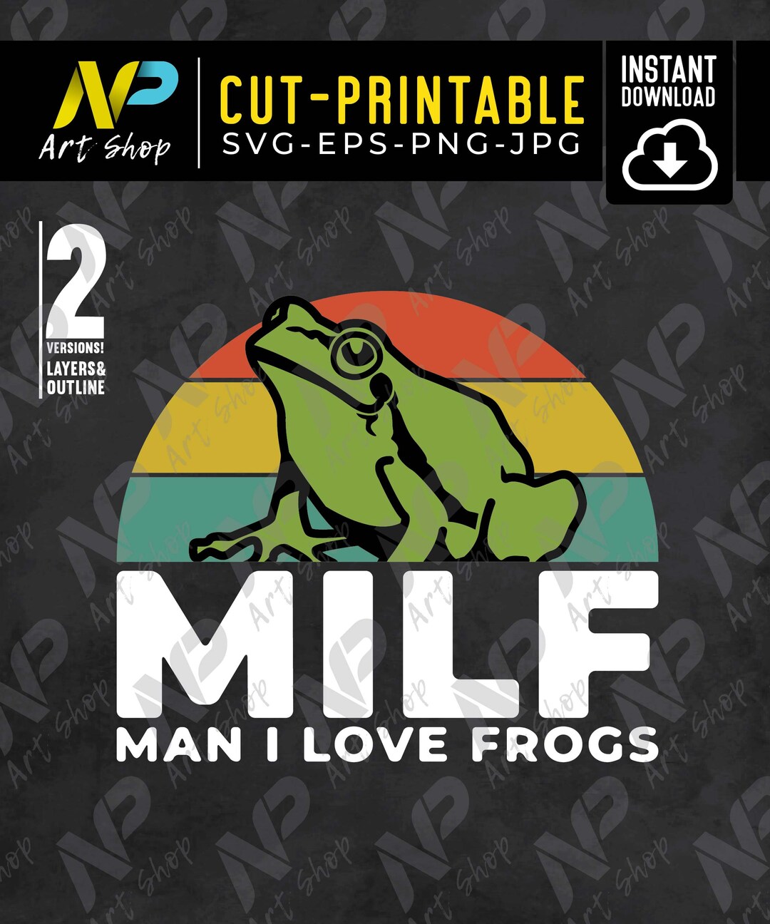 M.I.L.F. SVG Man I Love Frogs Svg MILF Svg Funny MILF Frog - Etsy