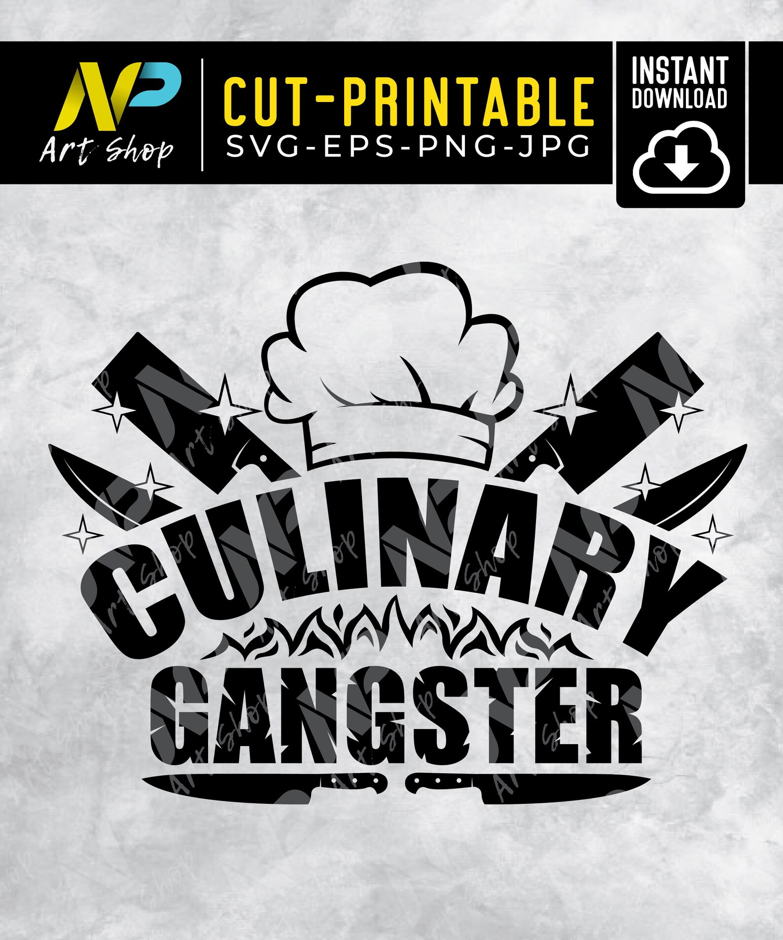 Culinary SVG Culinary Gangster SVG Chef SVG knives Chef - Etsy