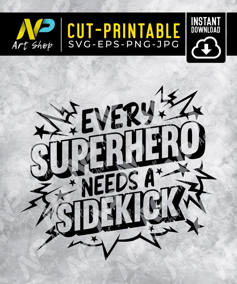 Superhero Sidekick SVG: Dad and Son Gift (digital Download) - Etsy