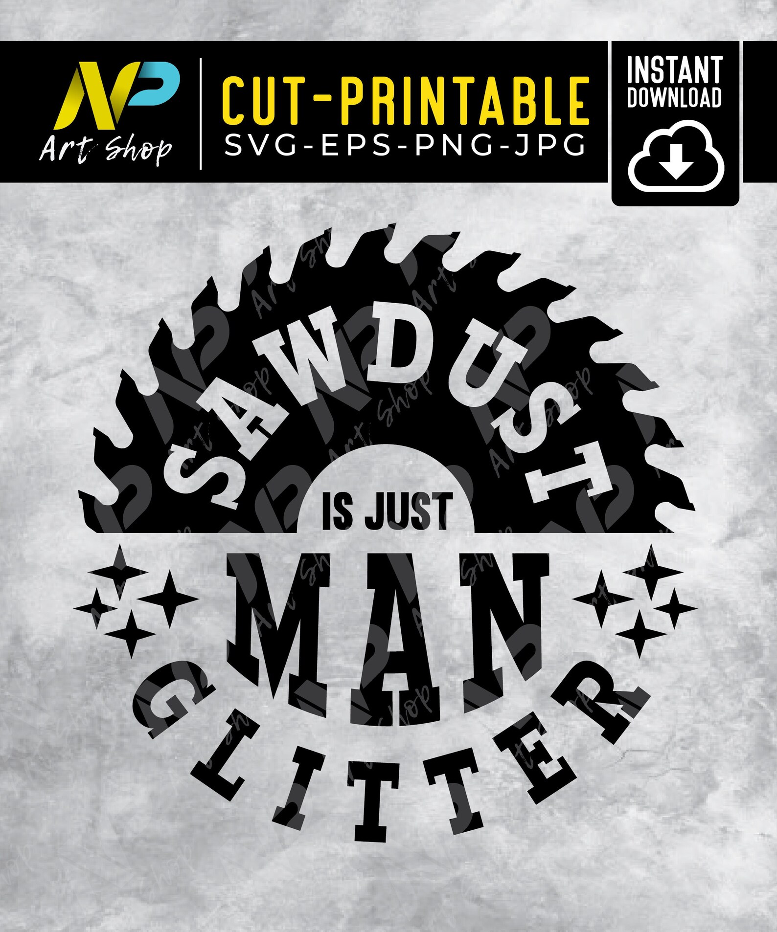 Saw Svg Sawdust is Just Man Glitter SVG father's Day - Etsy