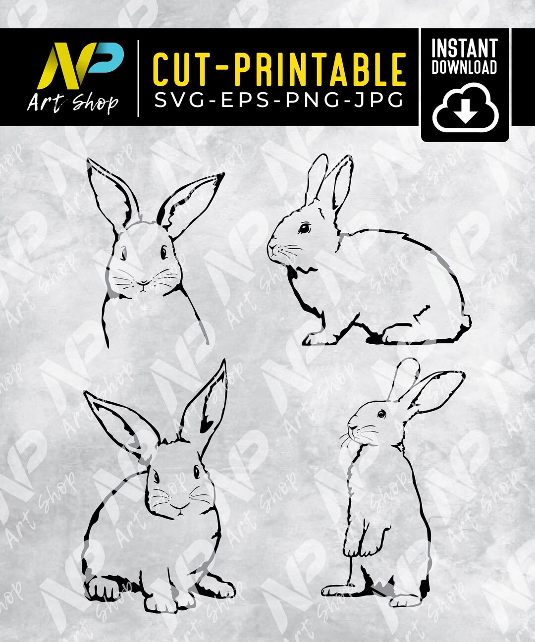 Rabbit SVG, Eastersvg, Bunny SVG, Spring Svg, Farmhouse Sign Svg, Svg ...