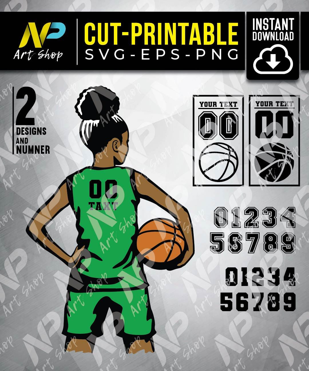 Basketball SVG, Basketball Girl Svg, Afro Puff Ponytail, Basketball ...