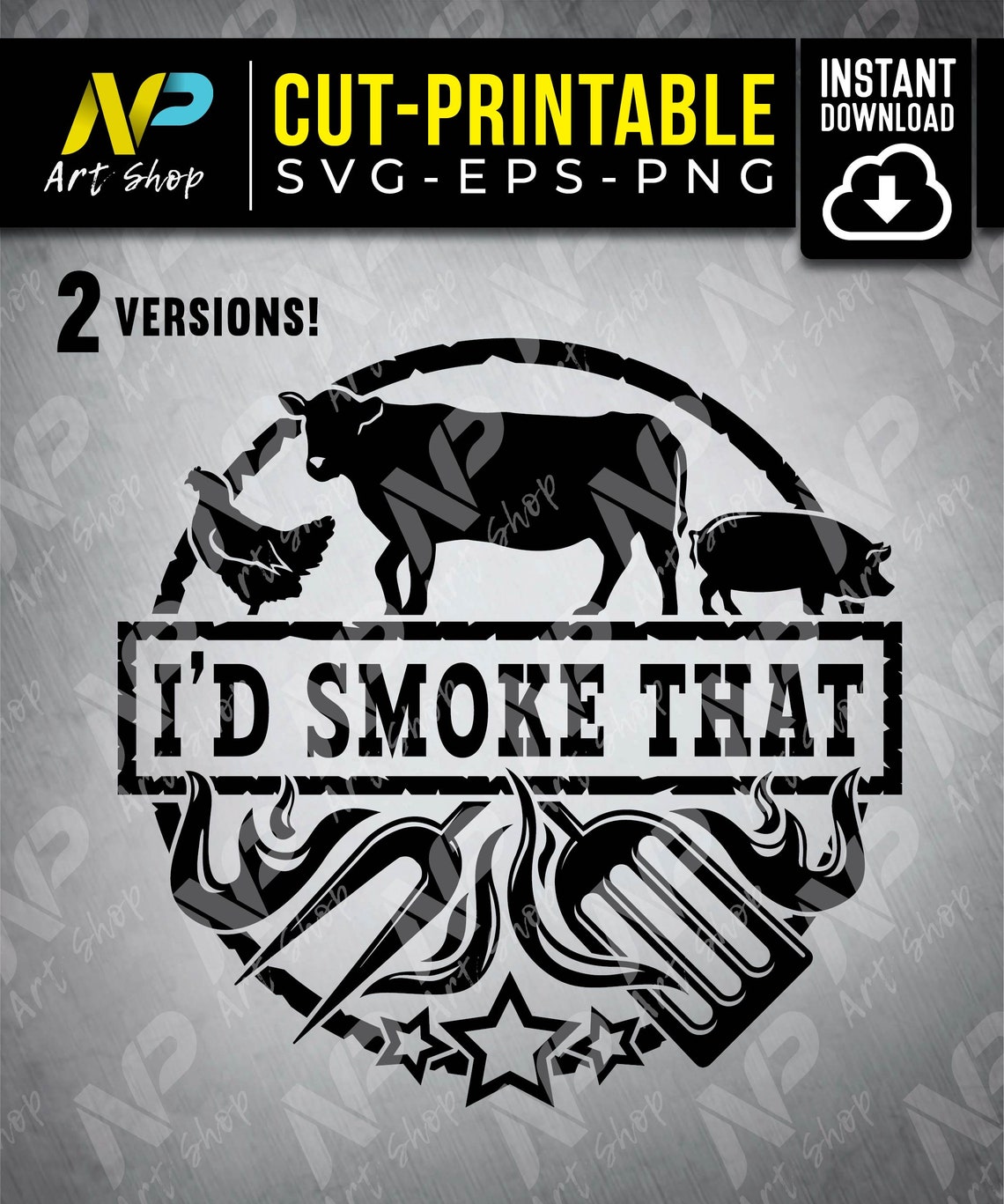 I'd Smoke That Svg BBQ Svg Barbecue Grill BBQ Shirt - Etsy