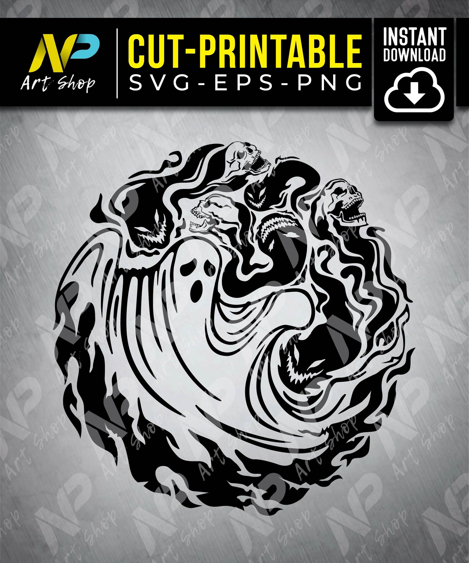 Ghost SVG Ghost Face SVG Halloween Svg Skull halloween | Etsy