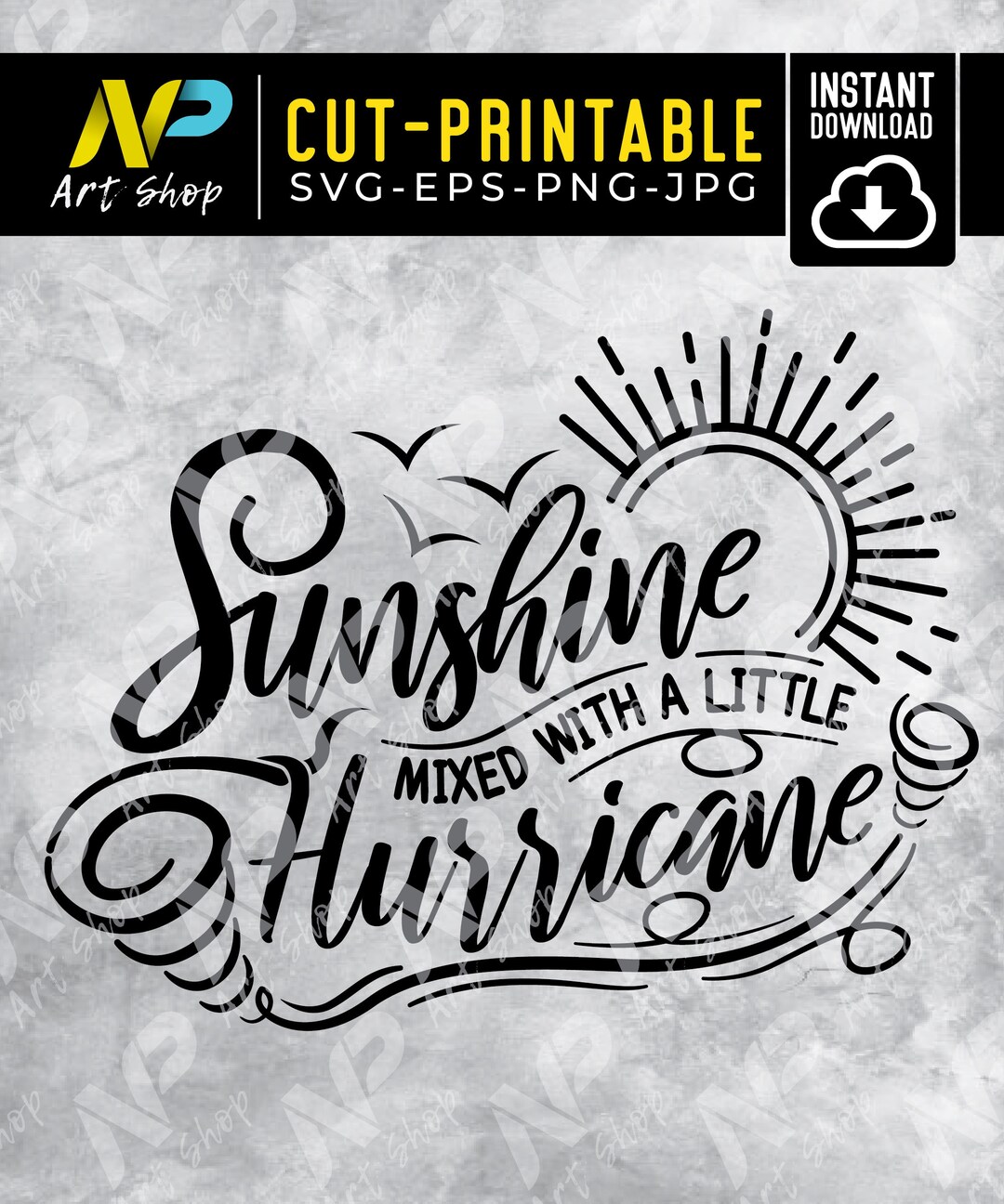Summer Baby Svg, Sunshine Mixed With a Little Hurricane Svg ,baby ...