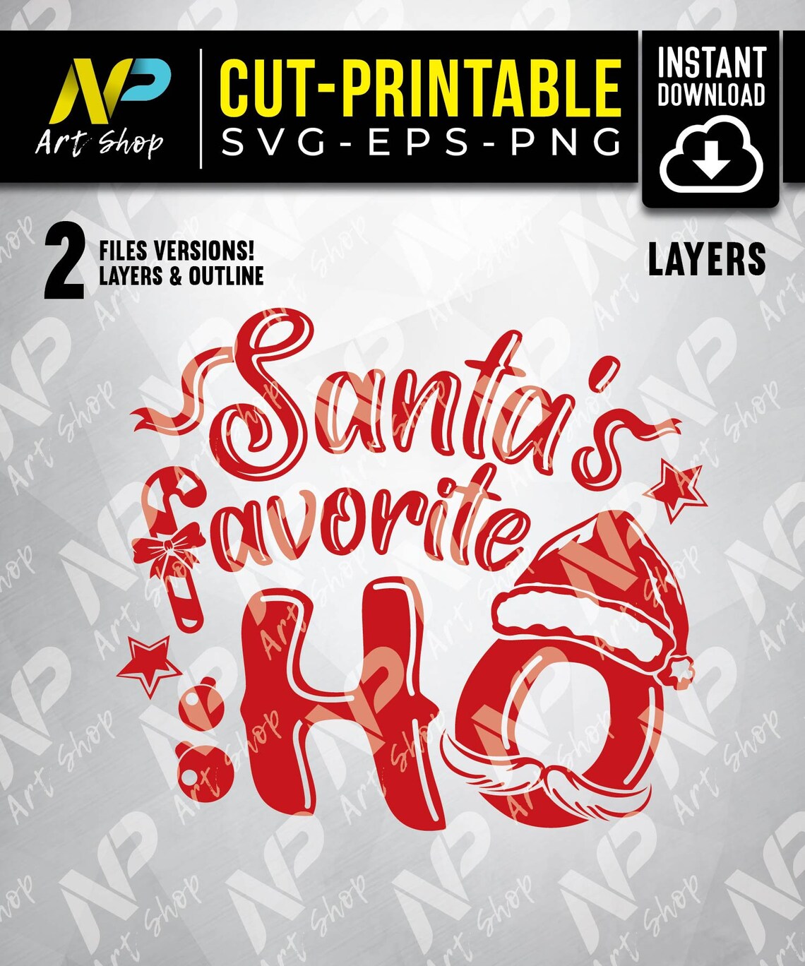 Santa's Favorite Ho Svgchristmas Svg Santa's Ho SVG - Etsy