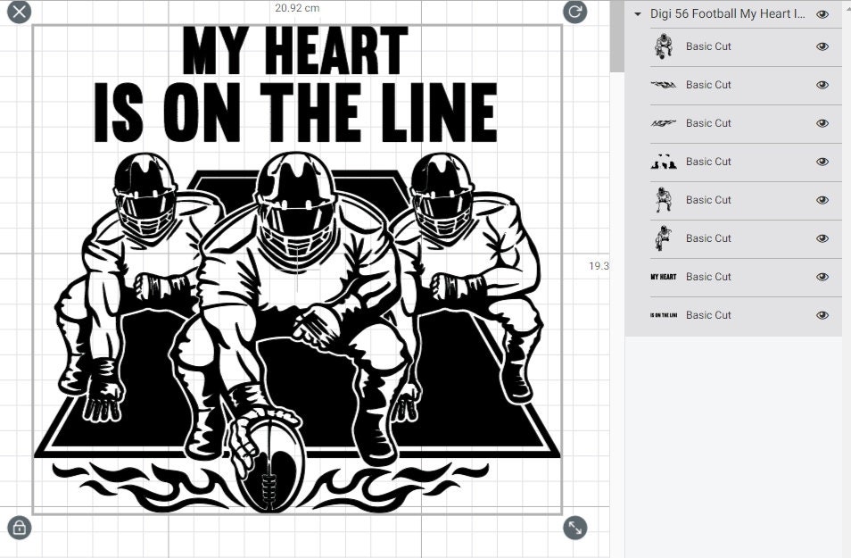 My Heart is on the Line Offensive Football Team Svg American | Etsy