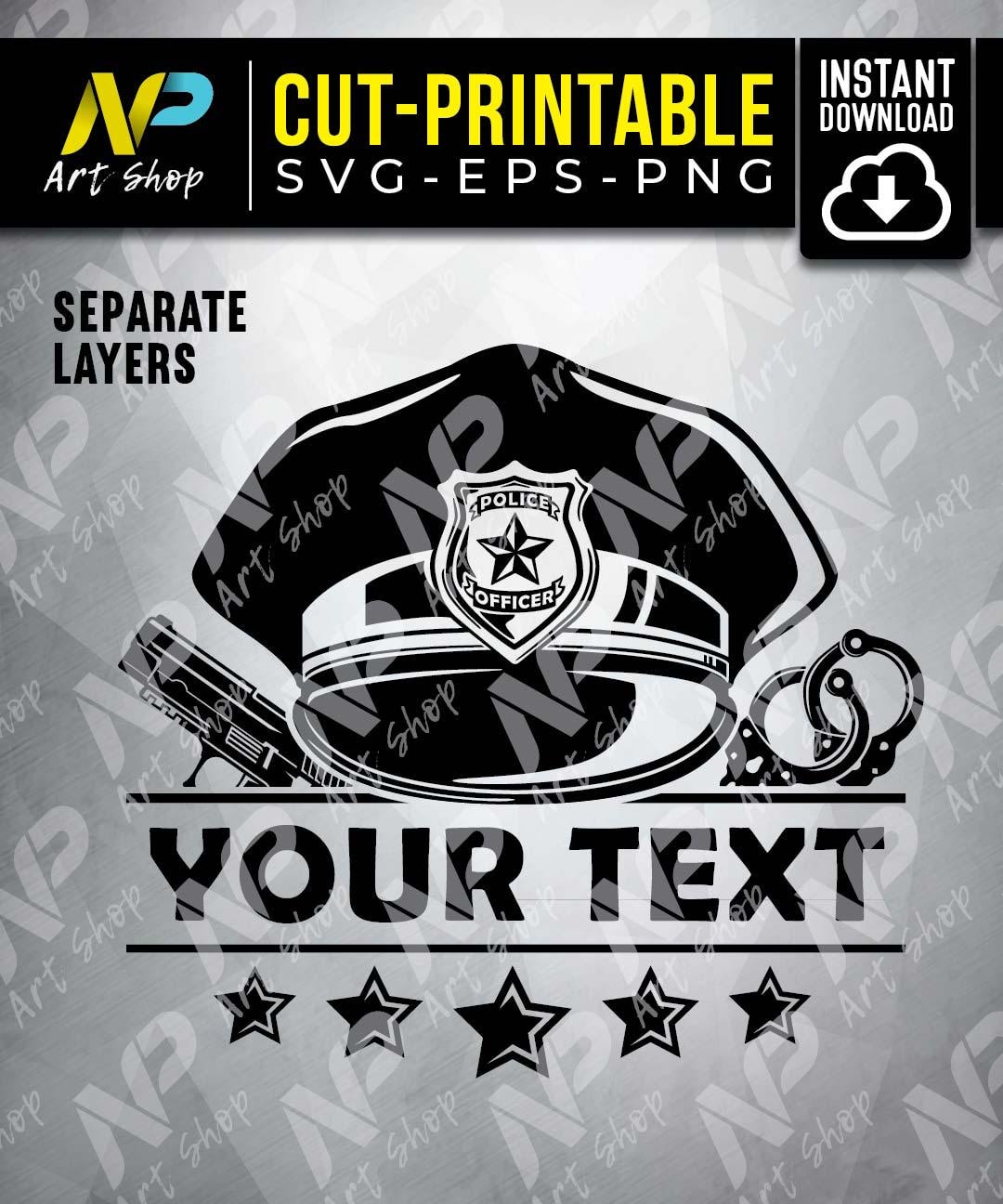 US Police Officer SVG Police Badge SVG Law Enforcement Clipart ...