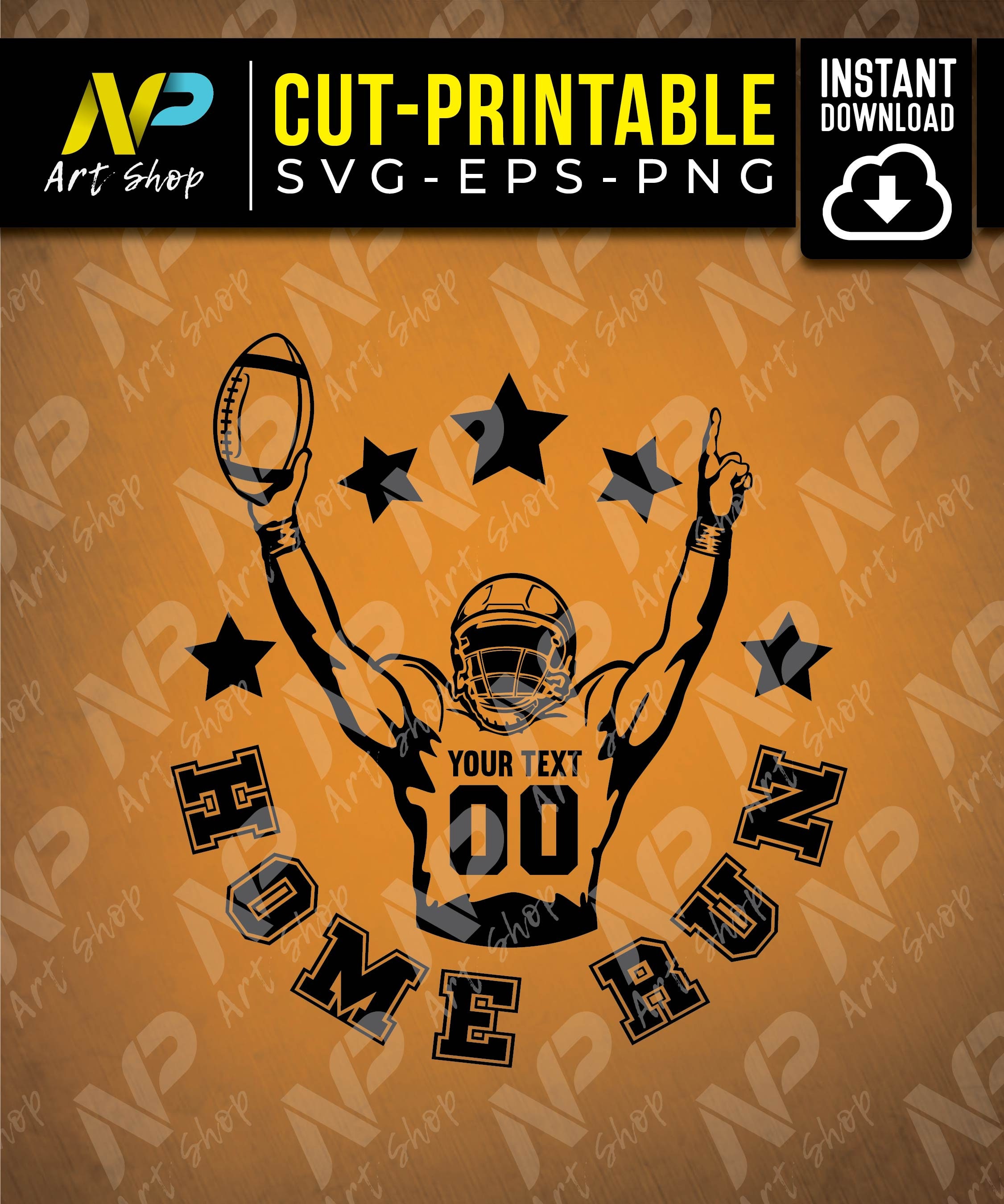 Home Run Football Svg Football Svg Gameday Football Team - Etsy