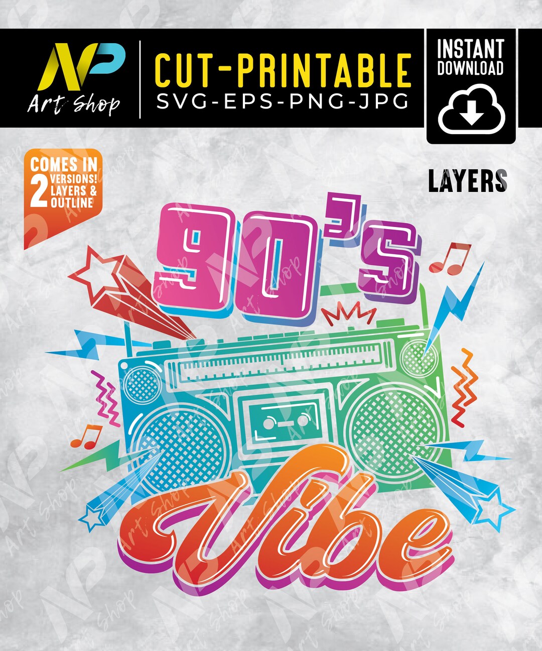 Music 90's Vibe Svg, Retro 90's Svg, Cassette Retro Svg, Music 90's ...