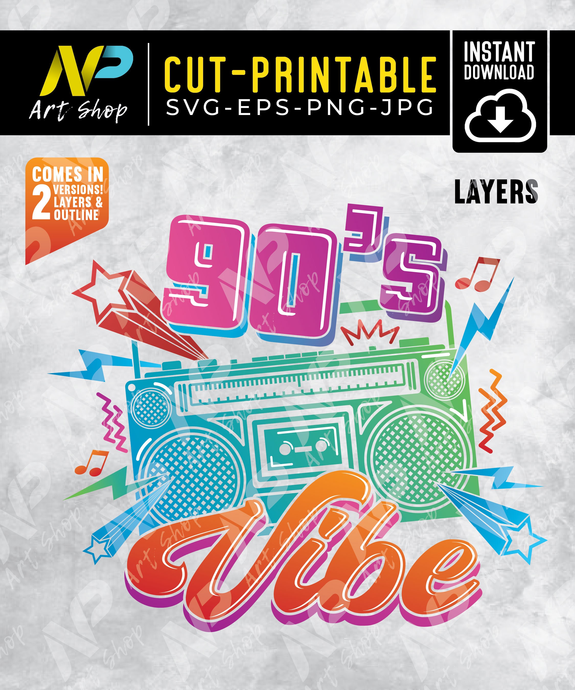Art & Collectibles 90s svg Cassette Tape svg 90s vintage Digital ...
