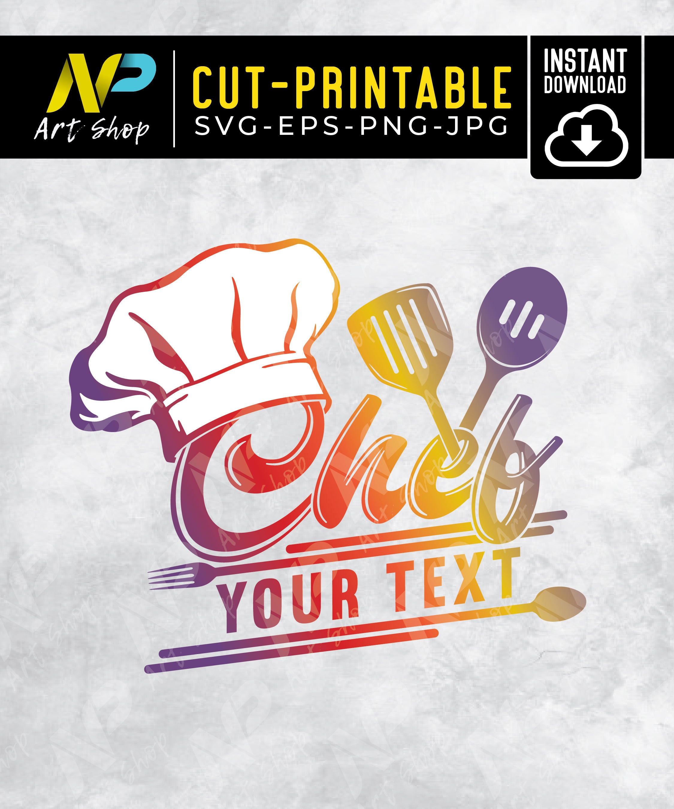 Chef SVG Chef Name Svg Cooking Svg Chef Hat Custom Text - Etsy