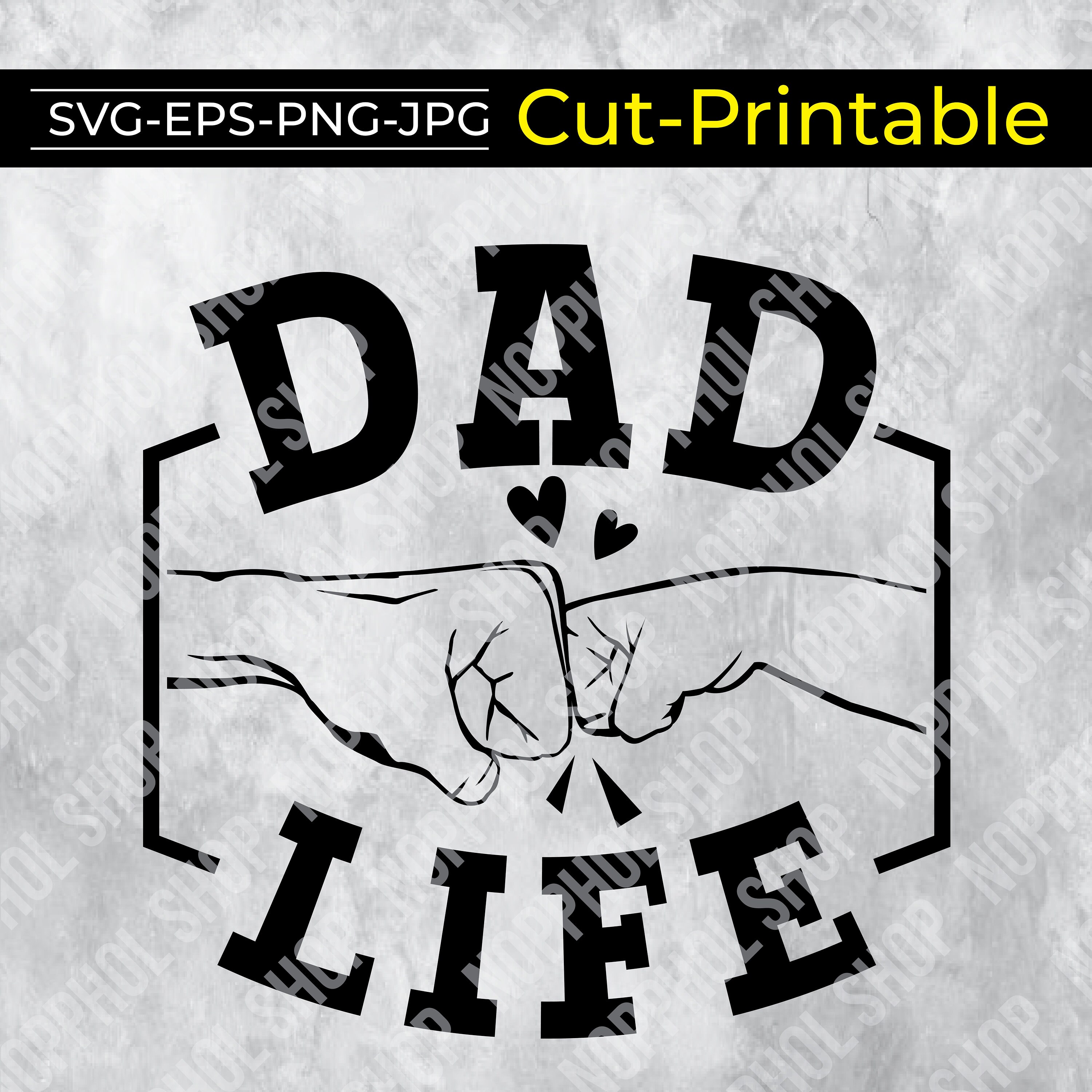 Dad Life Fist Bump Svg father's Day Funny Dad Step Dad | Etsy