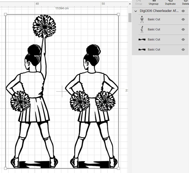 Cheerleading Girl Afro Puff Ponytail Svg School Cheerleader - Etsy