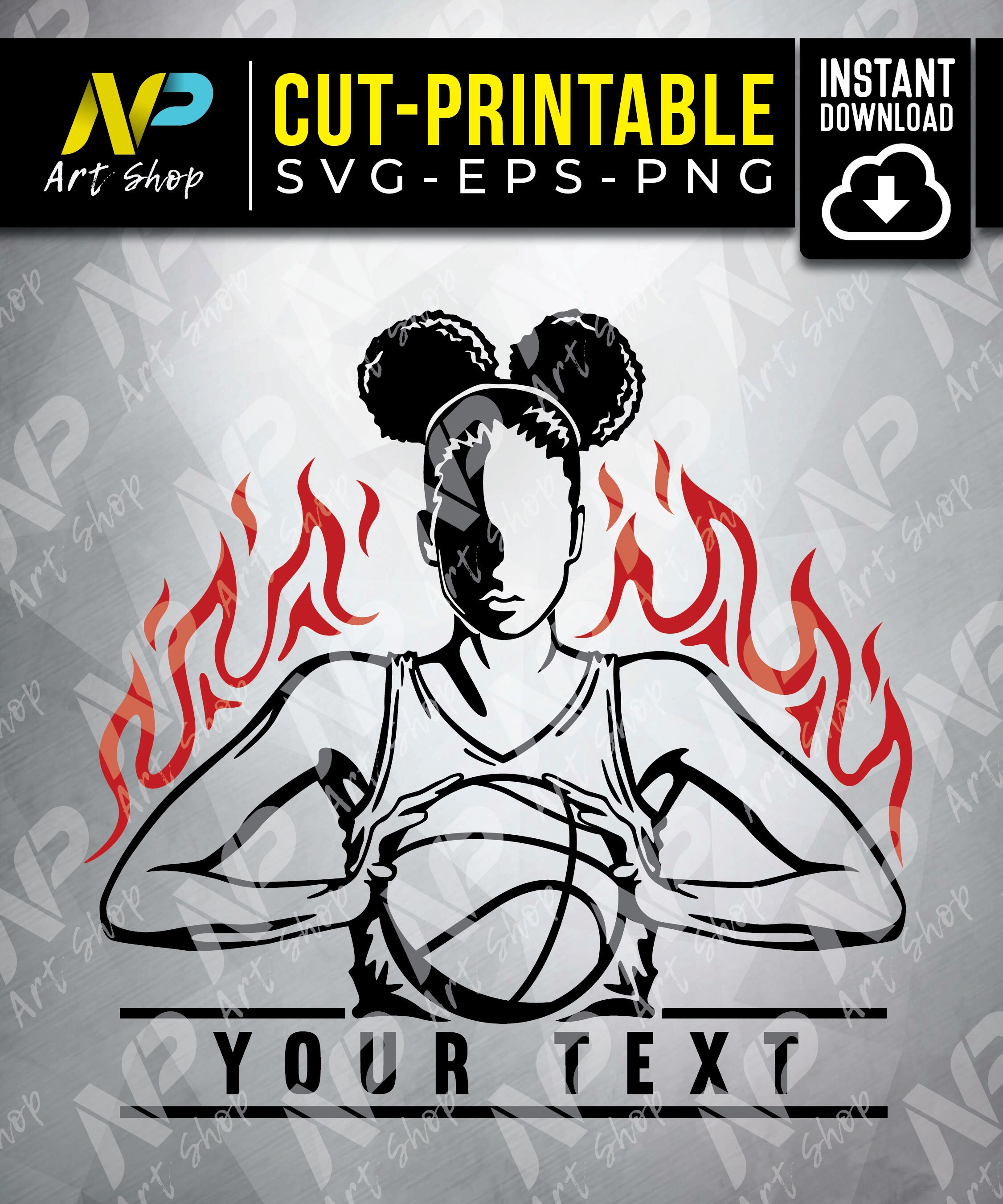 Basketball Girl Svg Basketball SVG Afro Puff Ponytail Women - Etsy