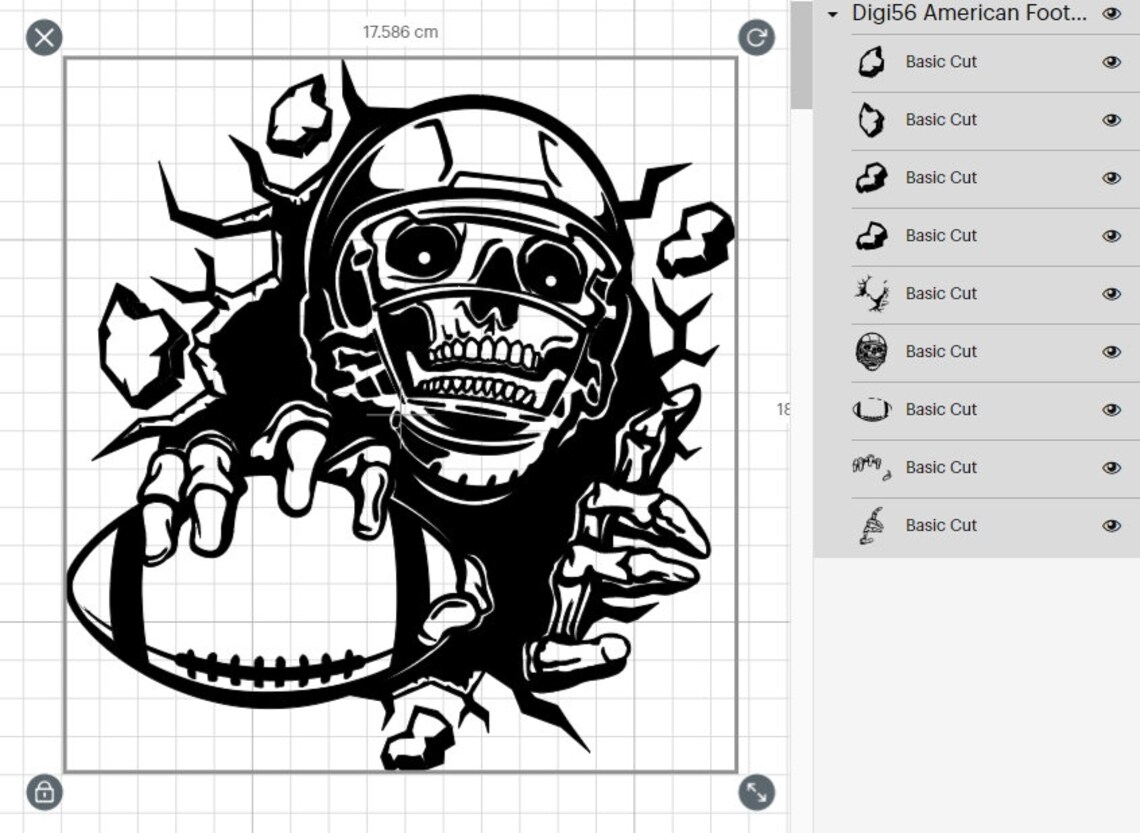Skull Football SVG: Smashing Wall Team Logo (digital Download) - Etsy